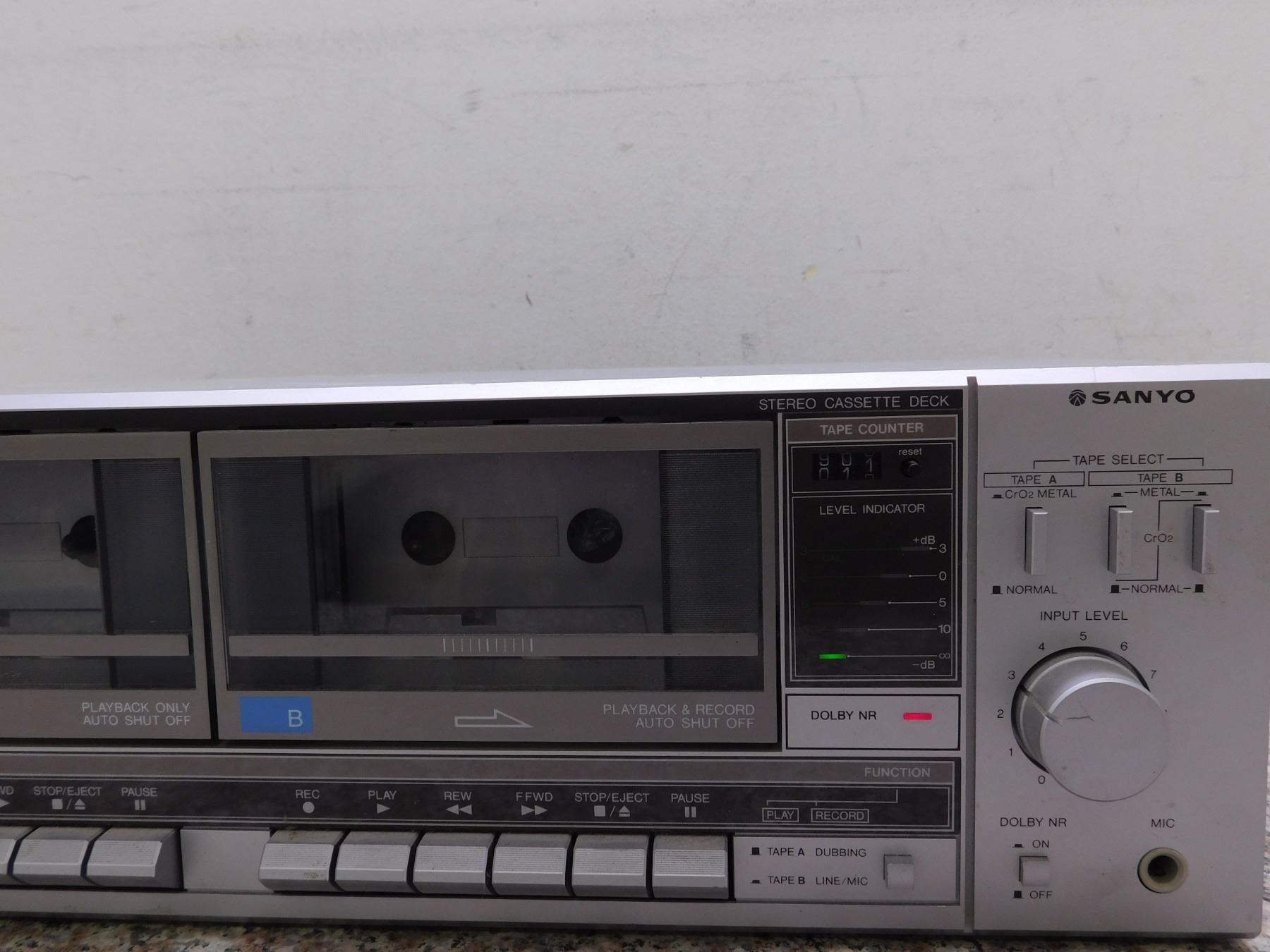 Sanyo RD W340 Stereo Cassette Deck