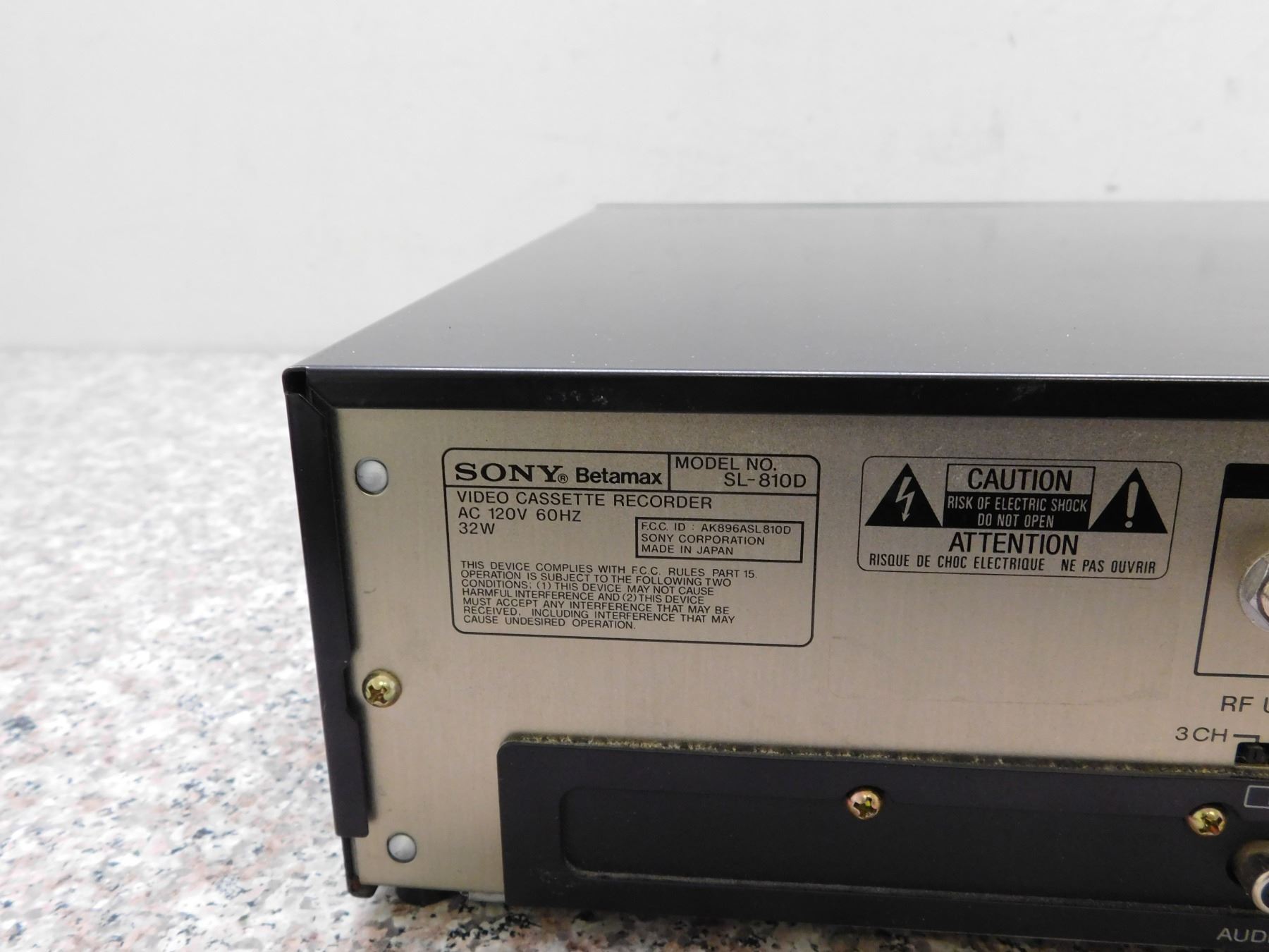 SONY Super BETAMAX SL-810D