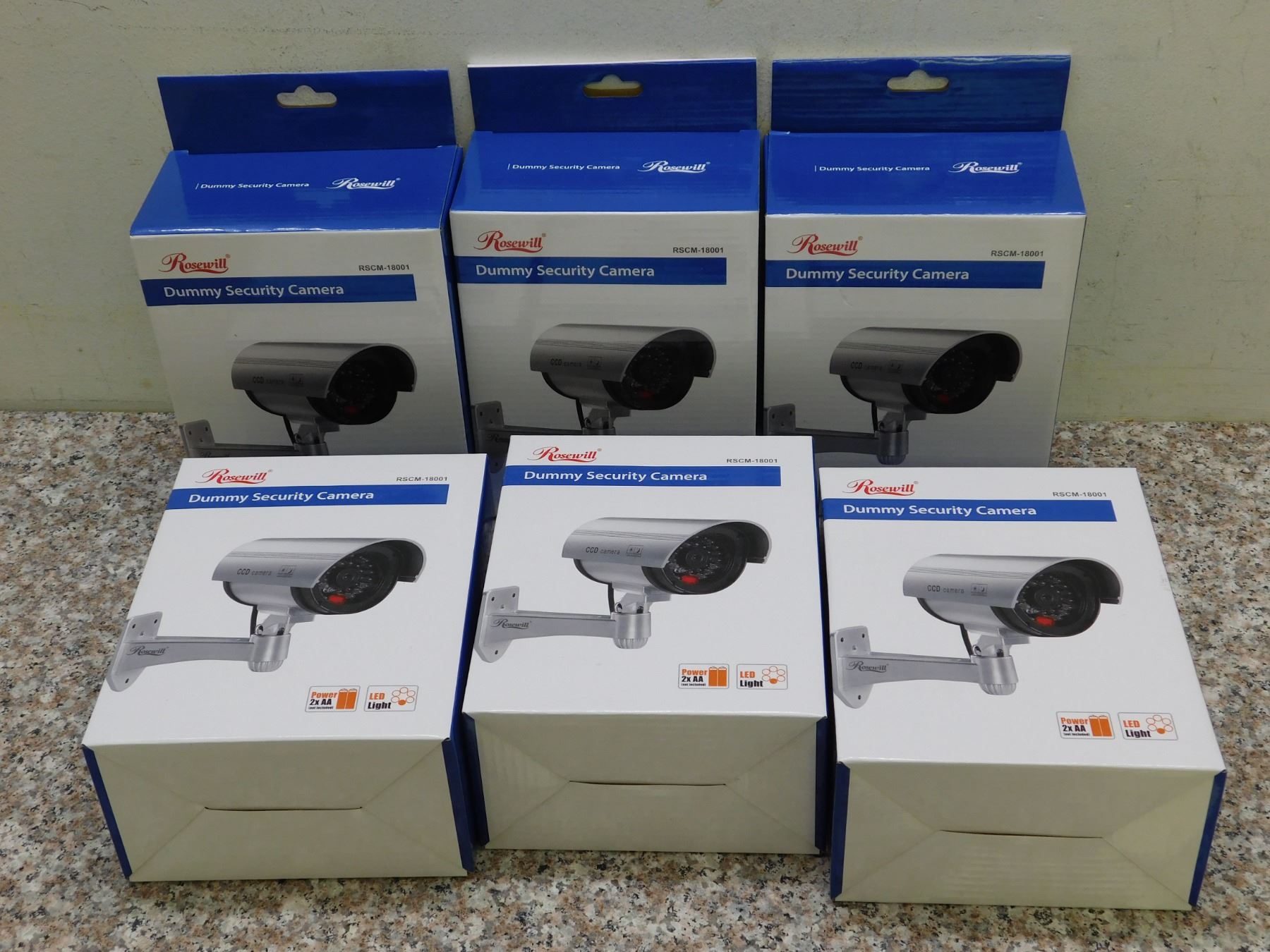Lot of 6 Rosewill Dummy Cameras NEW PACKAGED
