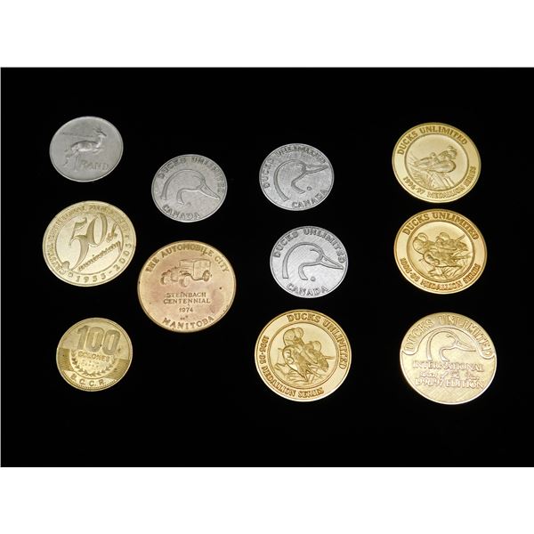 Lot of 11 7 Ducks Unlimited Medallions, 1974 Steinbach Dollar, Crystal ...
