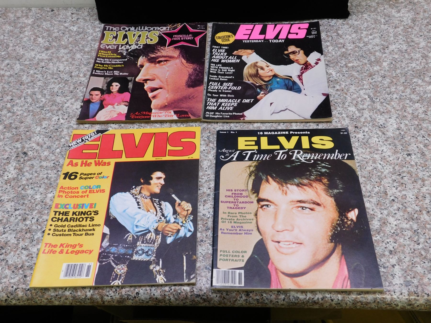 Lot of 4 Elvis Presley Magazines Issue 1 No 1, 1978 Collector's Edition ...