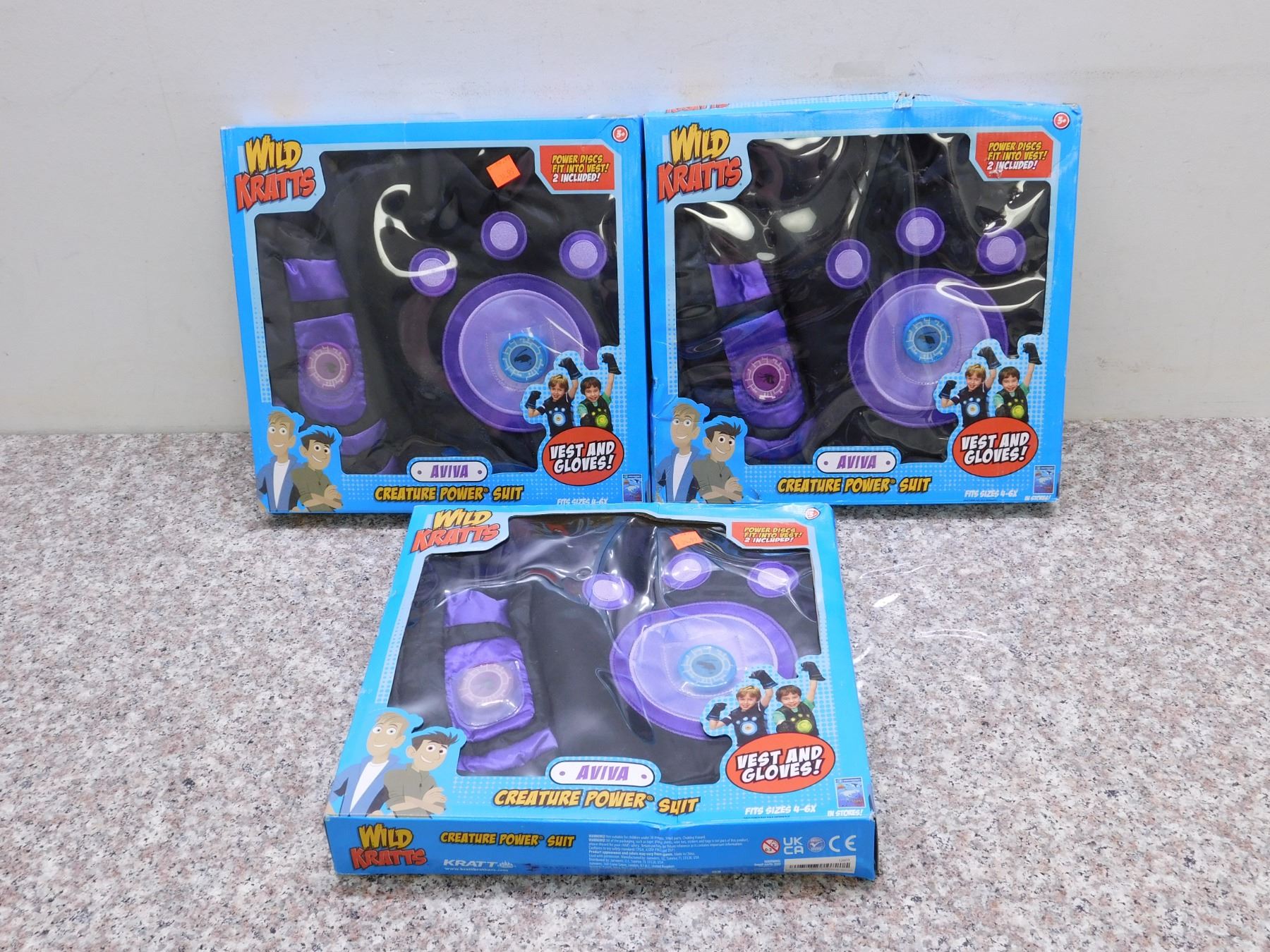 Lot of 3 Wild Kratts Power Discs Aviva Creature Power Suit Purple NEW