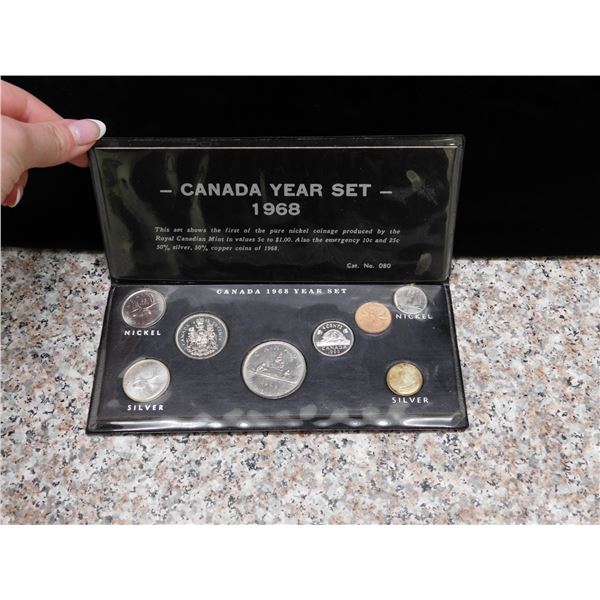 1968 Canada Year Set Coin Set Silver & Nickel