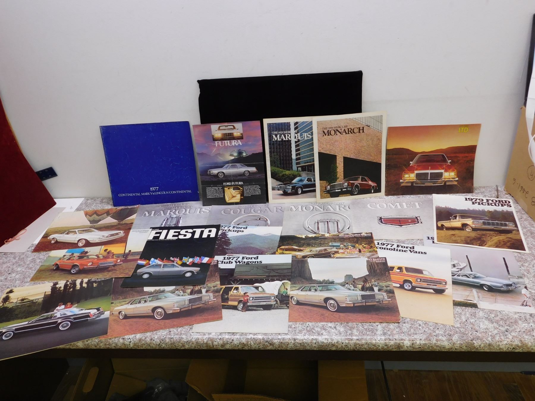 Lot of 23 Ford 1977 Sales Brochures Mercury Comet Ranchero, Monarch ...