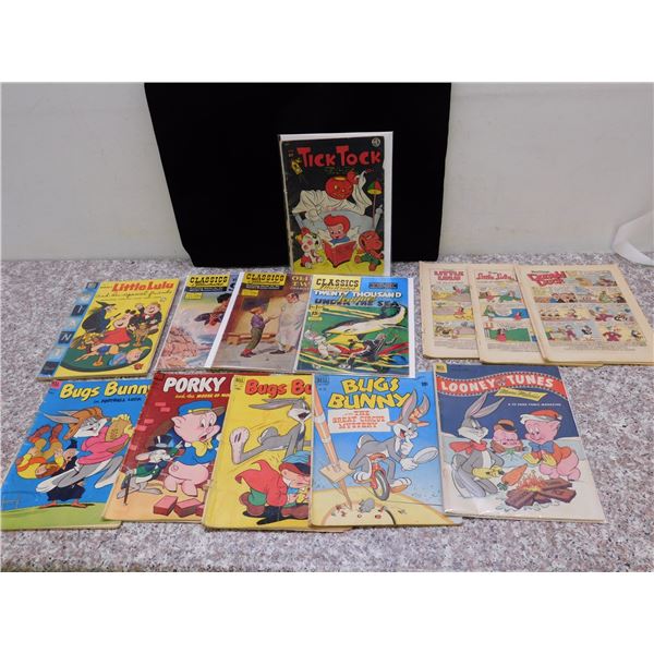Lot of 13 DELL Comics Looney Tunes, Tick Tock Tales, Some Coverless ...