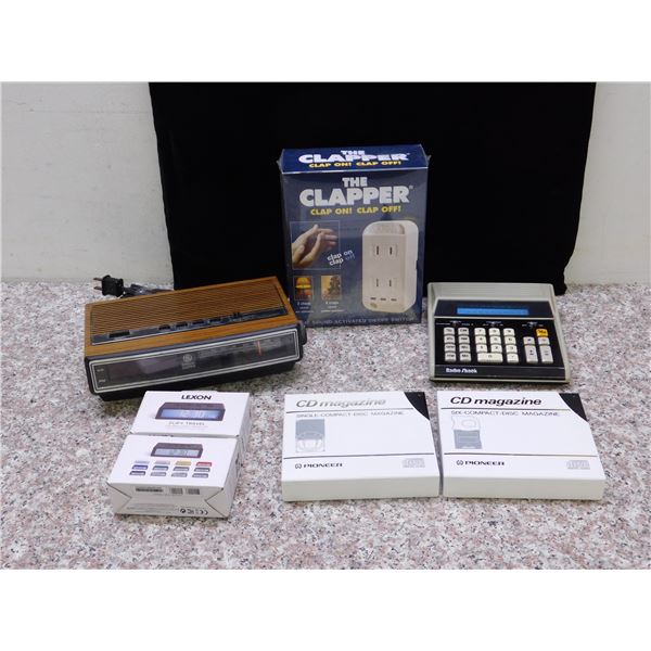 Lot of 7 General Electric Radio Alarm, CD Magazine, LEXON Alarm ...