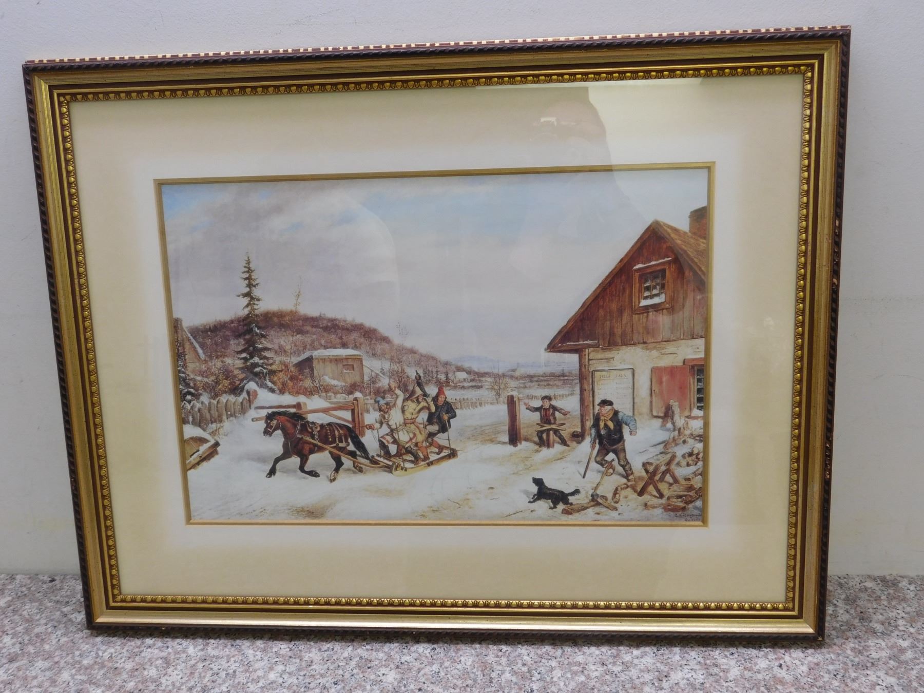 Framed Art Print "Bilking The Toll Gate" by Cornelius Krieghoff