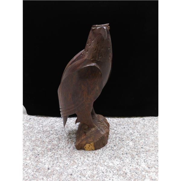 Wooden Hand Carved Eagle Sculpture