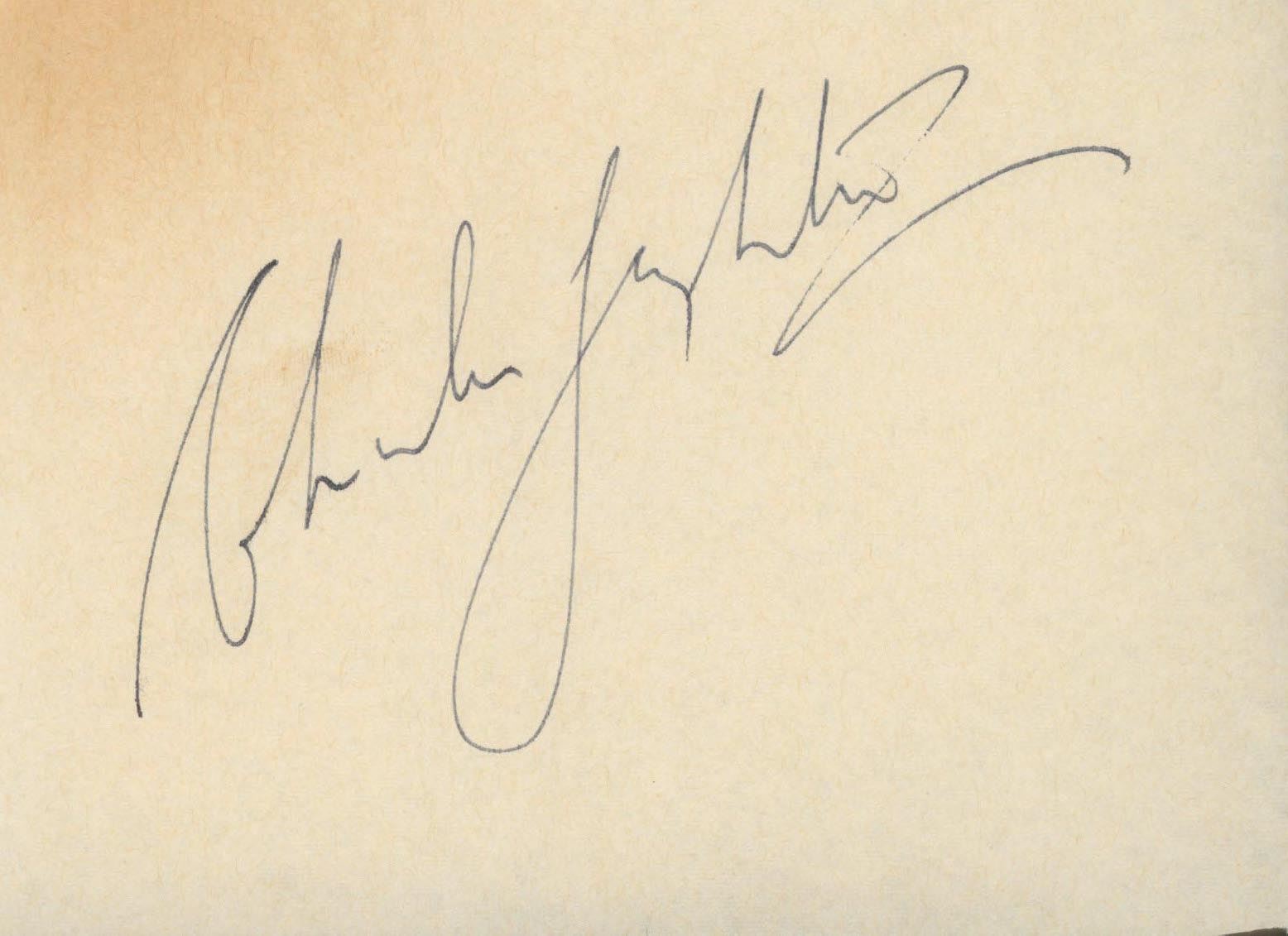 Charles Laughton signature cut