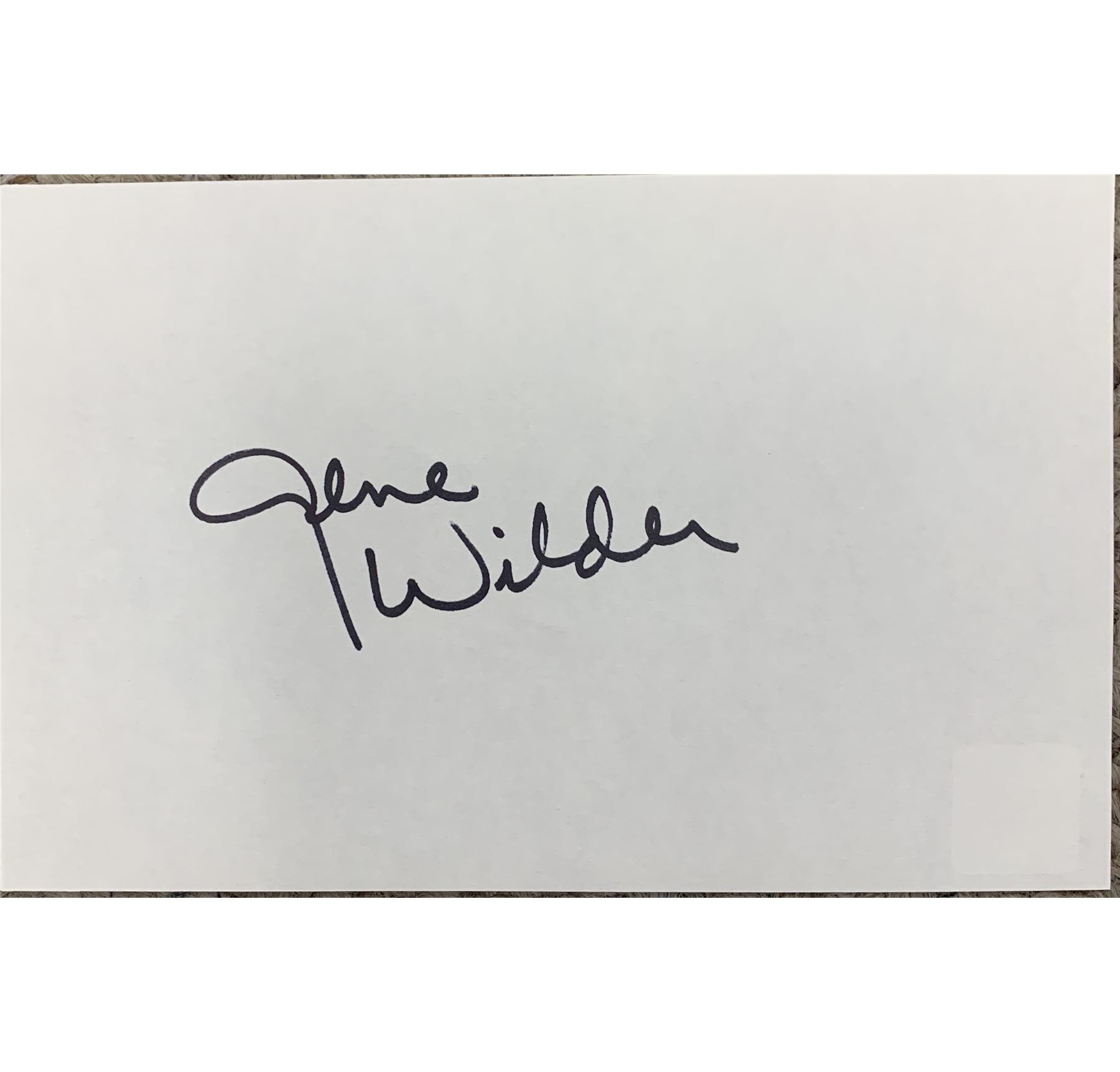Gene Wilder original Young Frankenstein signature