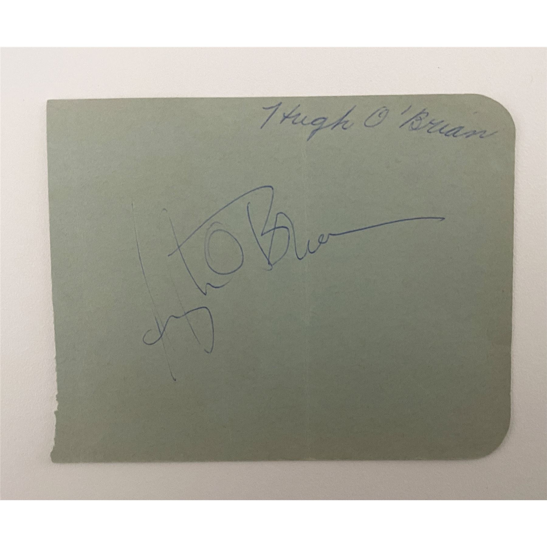 Actor Hugh O'Brian signature cut