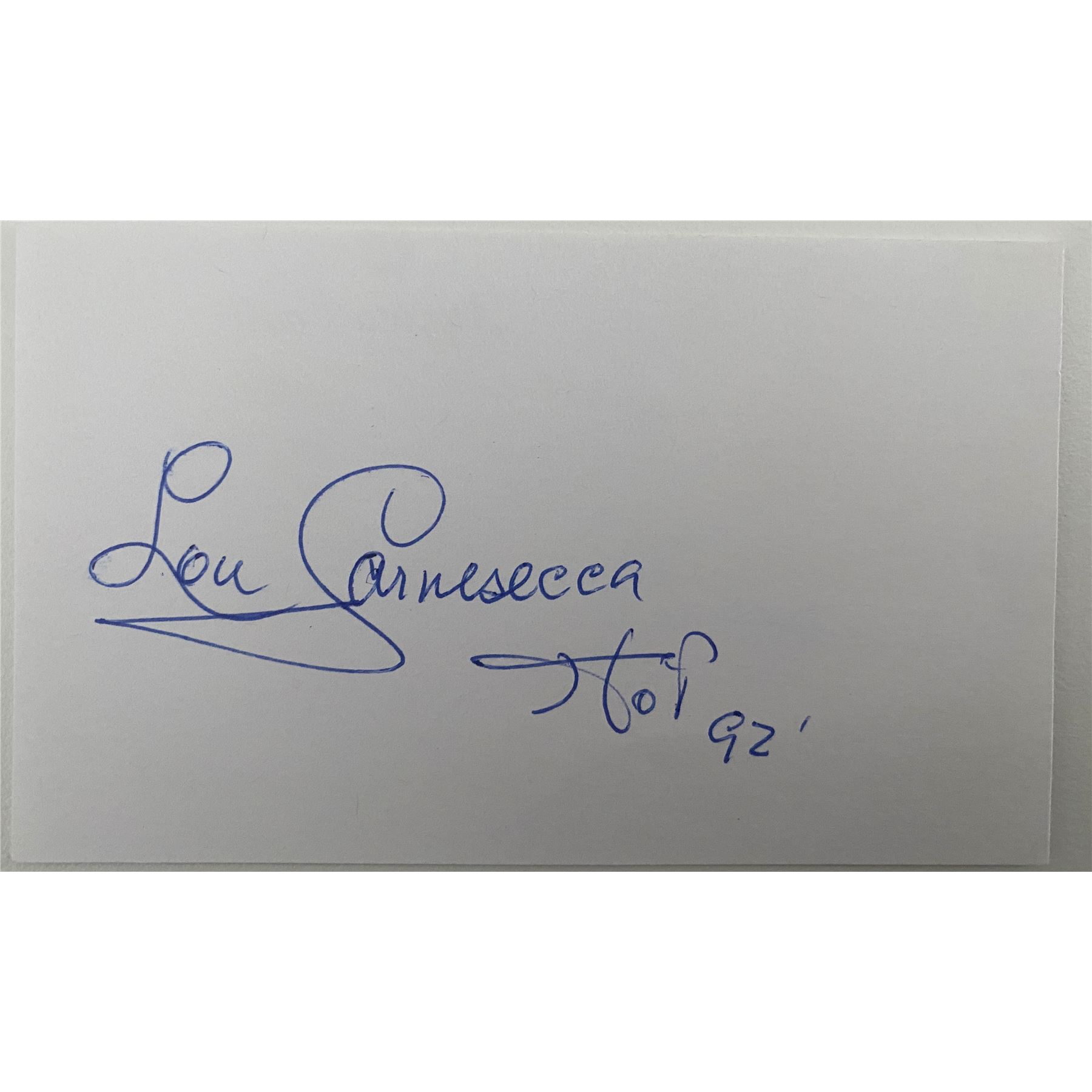 Basketball HOF Lou Carnesecca signature