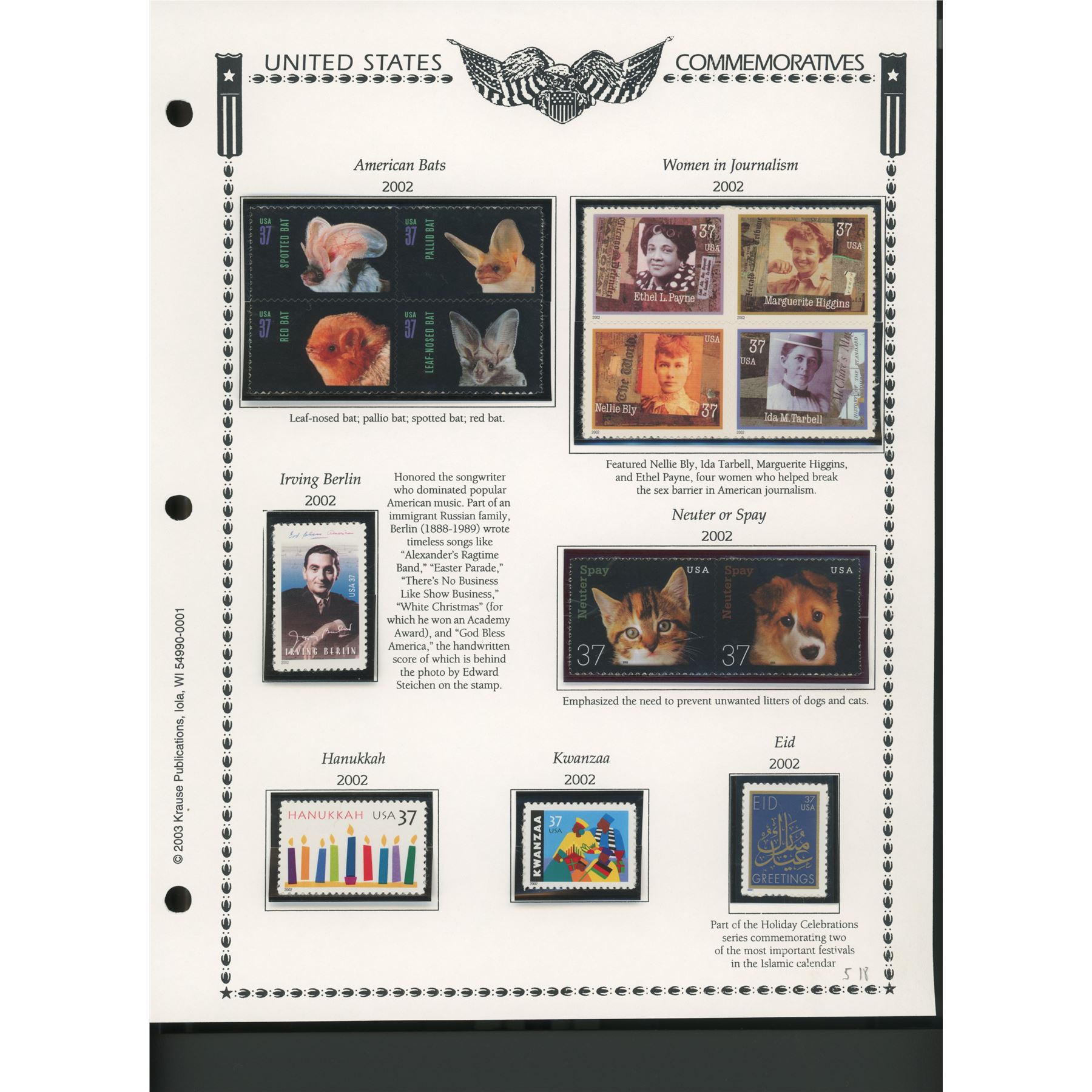 2002 United States Commemorative Stamp Set