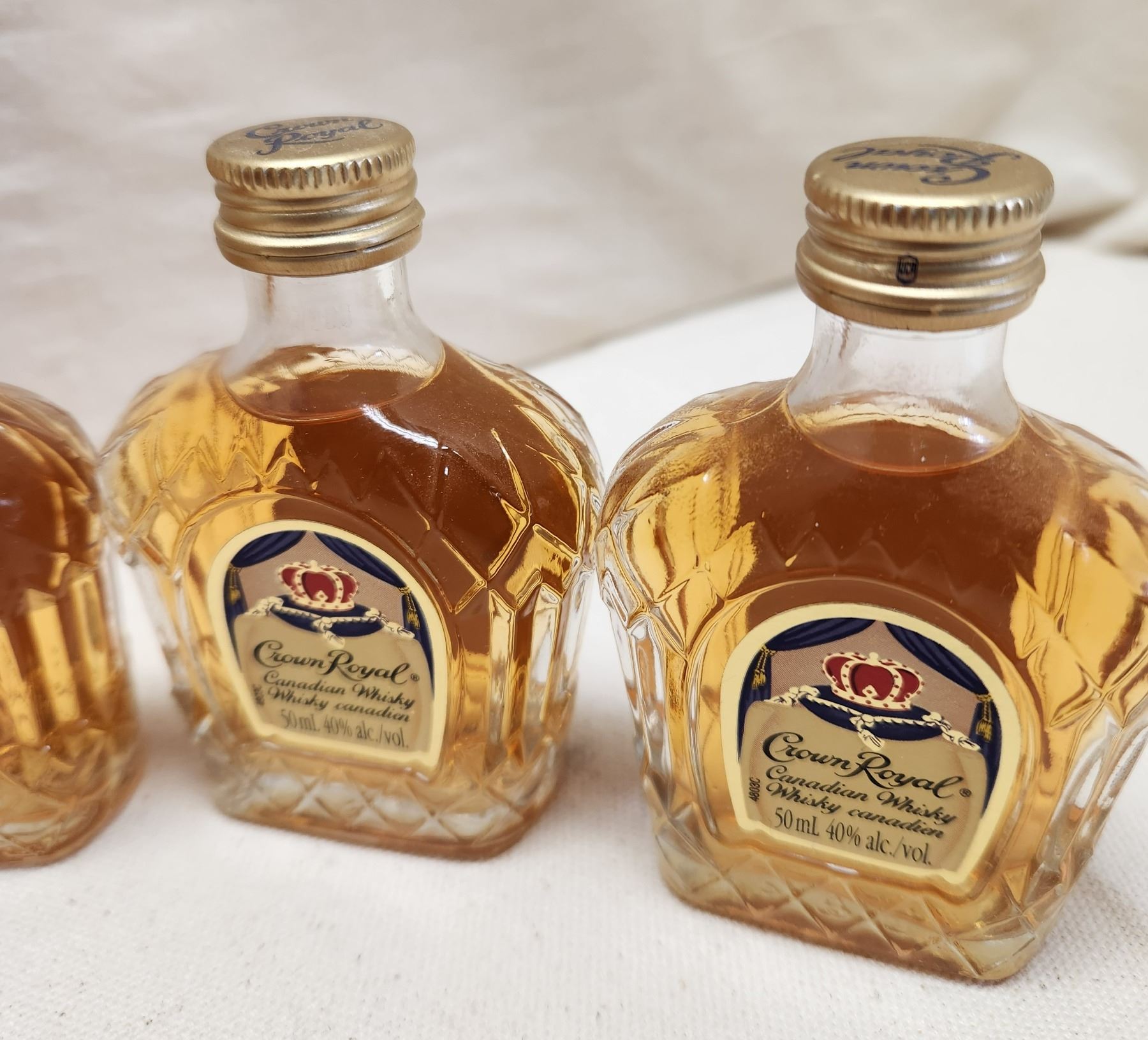 Lot of Six Vintage Crown Royal Mini Bottle