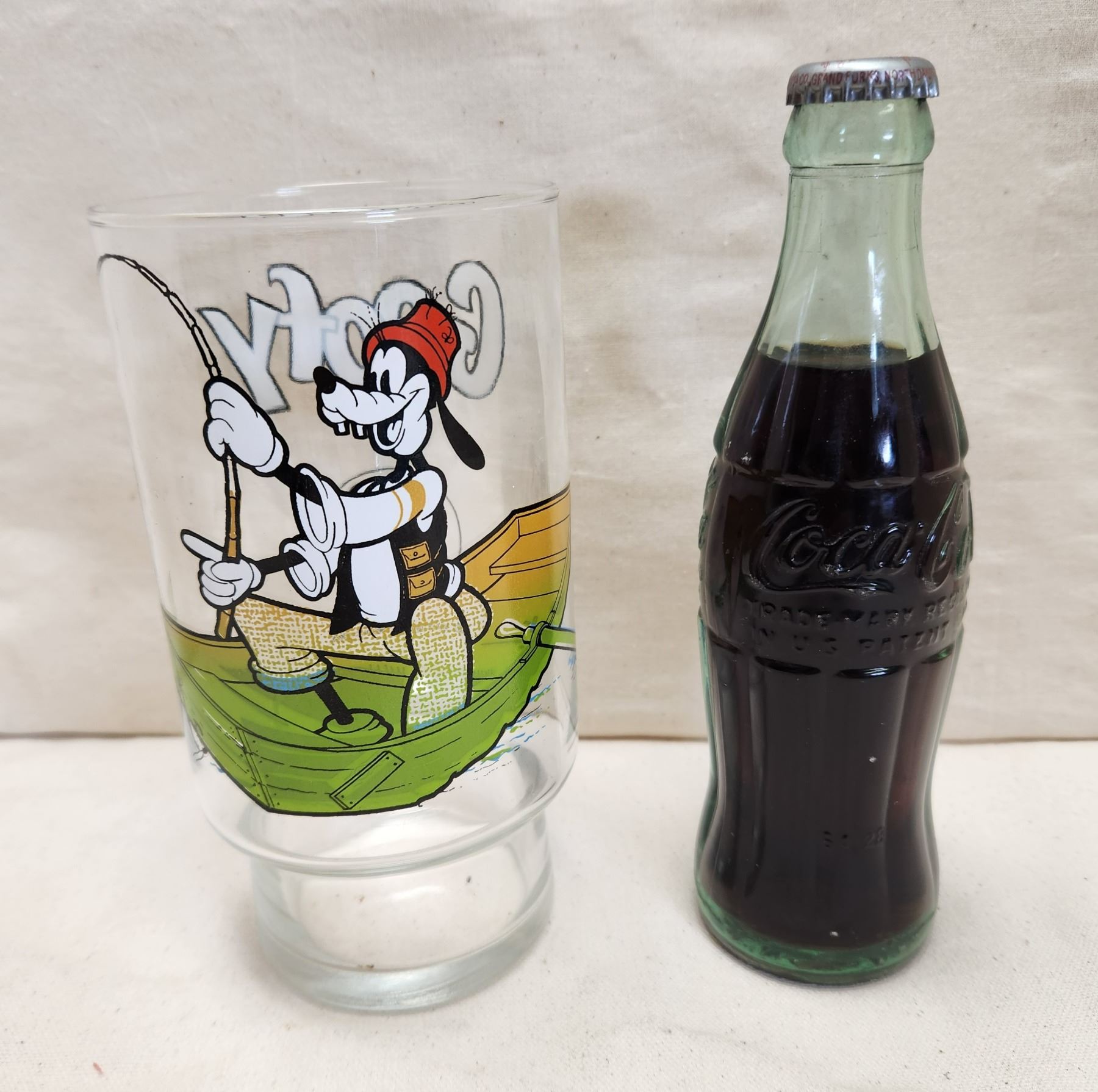 1964 Hobble Skirt Coca Cola Bottle with Large “Goofy” Mickie Mouse Club ...