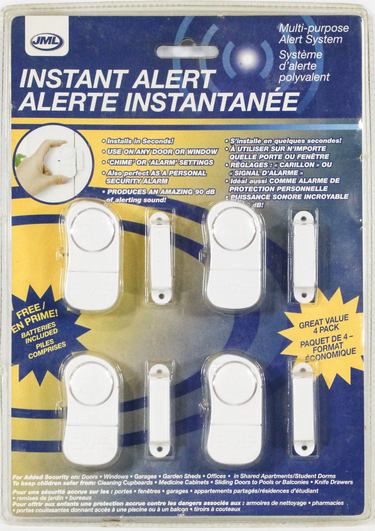 SEALED INSTANT ALERT ALARM SYSTEM