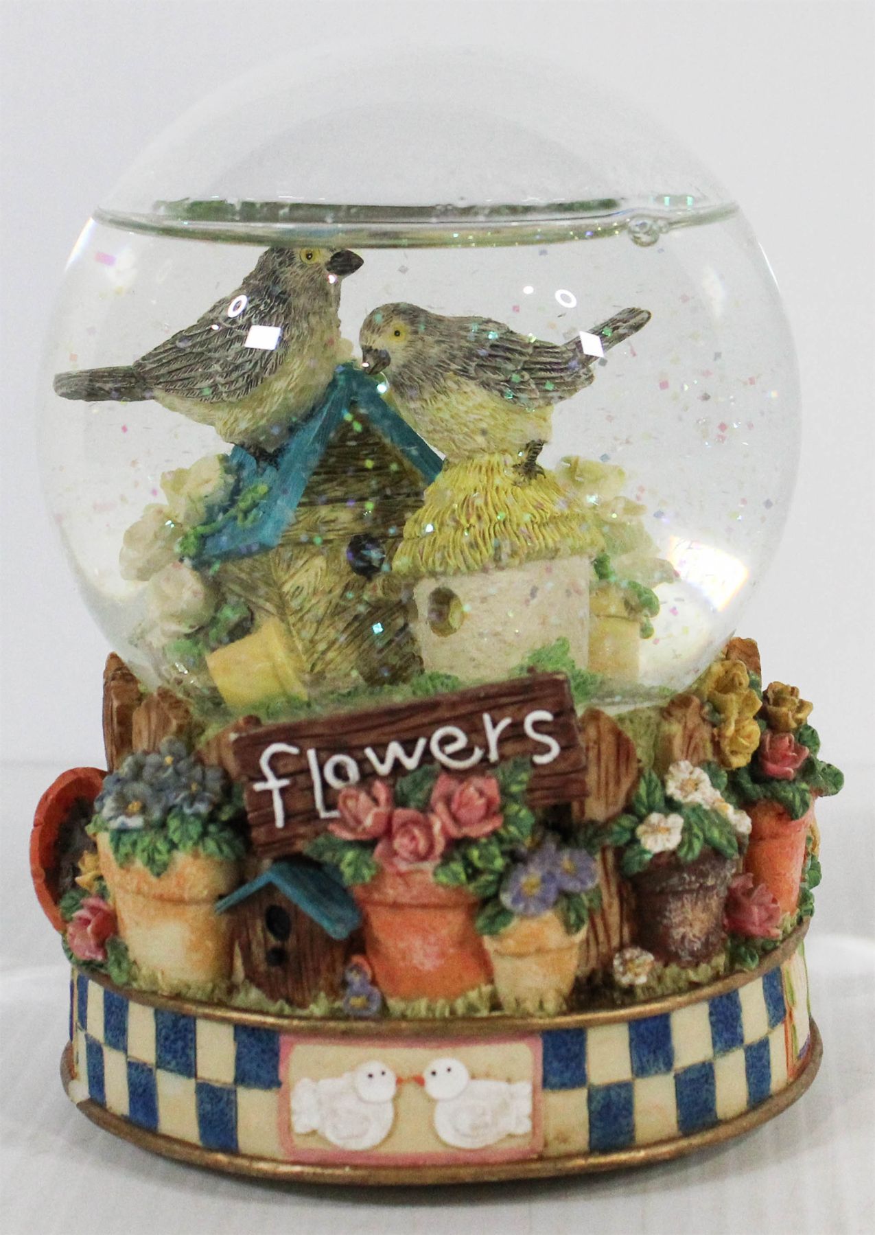 SPRING THEMED MUSICAL SNOW GLOBE