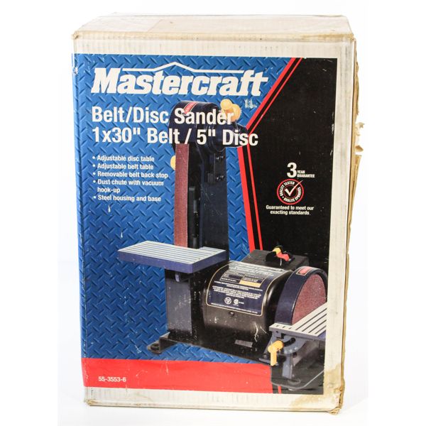 MASTERCRAFT BELT DISK SANDER - NEW IN BOX