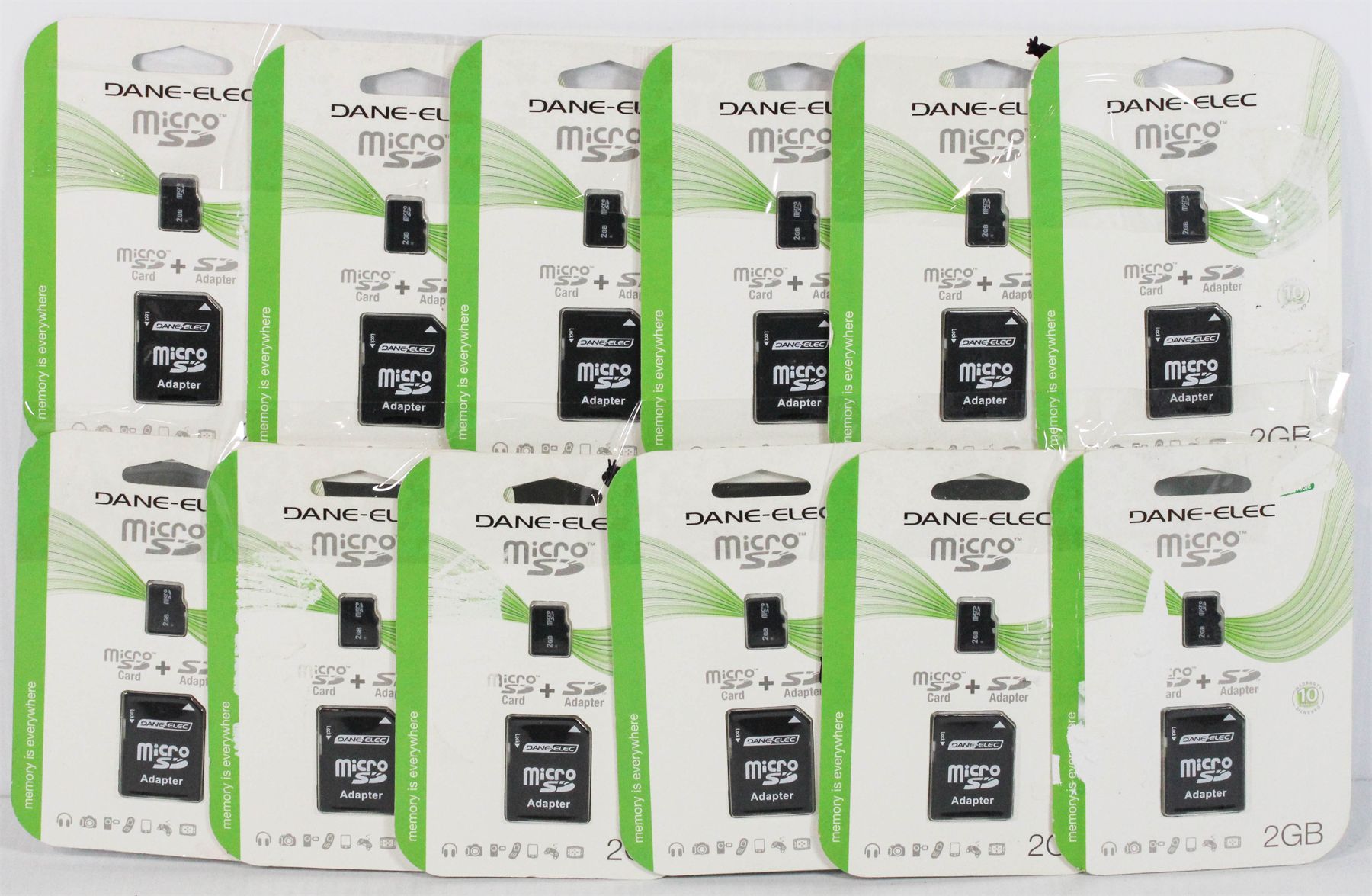 12 DANE-ELEC MICRO SD CARD + SD ADAPTERS