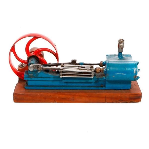 Model Live Steam Engine with Flywheel. No marks. Approximately 18 ...