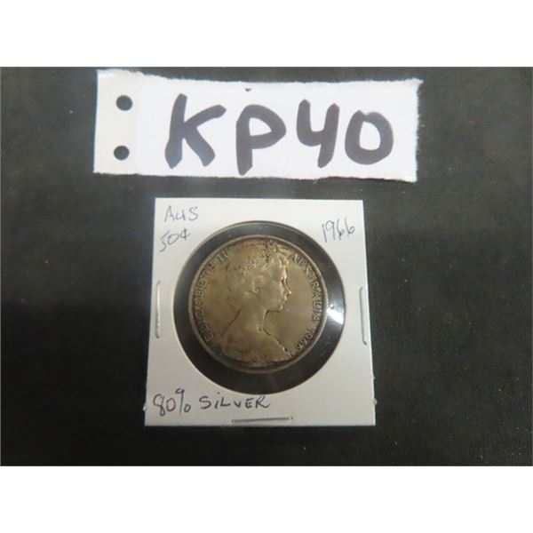 1966 Australian 50 cent Coin - 80% Silver 1966 Australian 50 cent Coin - 80% Silver
