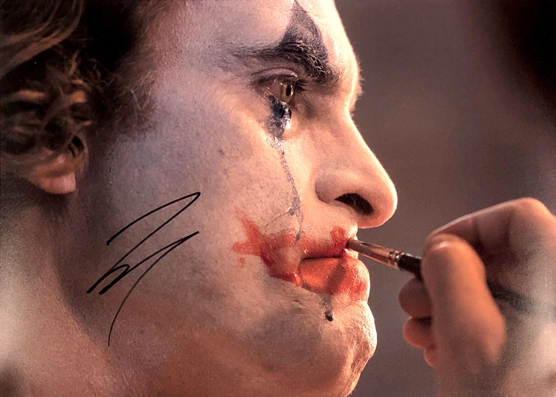Joaquin Phoenix Autograph Signed Joker Poster
