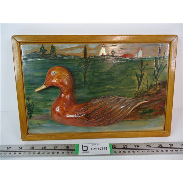 Folk Art Hand Carved Mallard Bodnarus Auctioneering