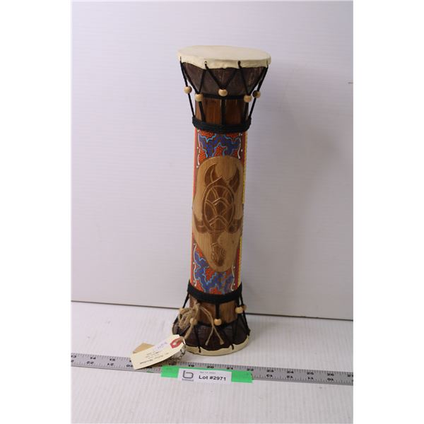 African Carved Hand Drum Bodnarus Auctioneering