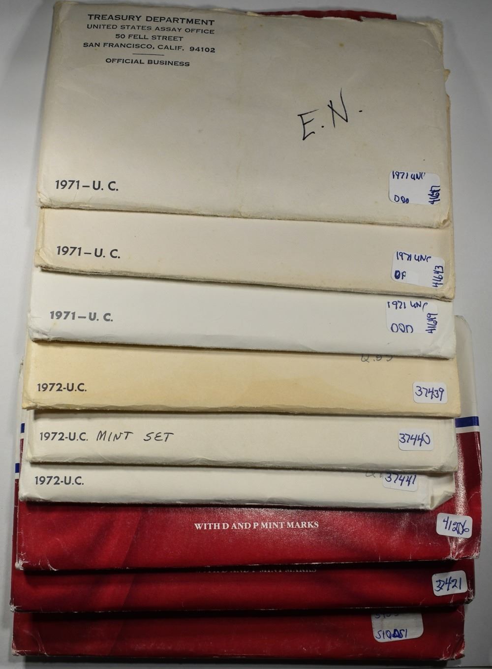 (3) 1971, (3) 72, (3) 87 US MINT SETS