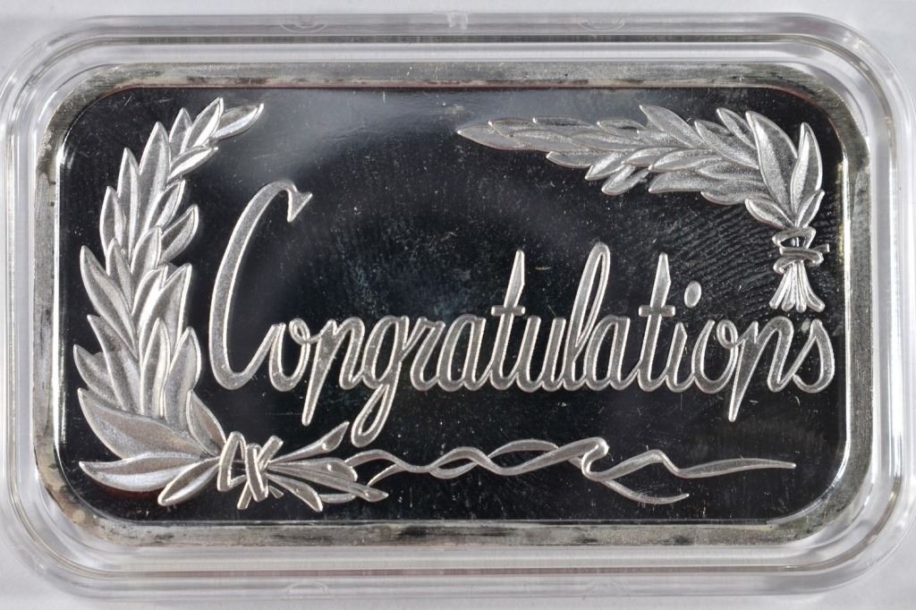 2023 CONGRATULATIONS .999 SILVER 1 OZ BAR