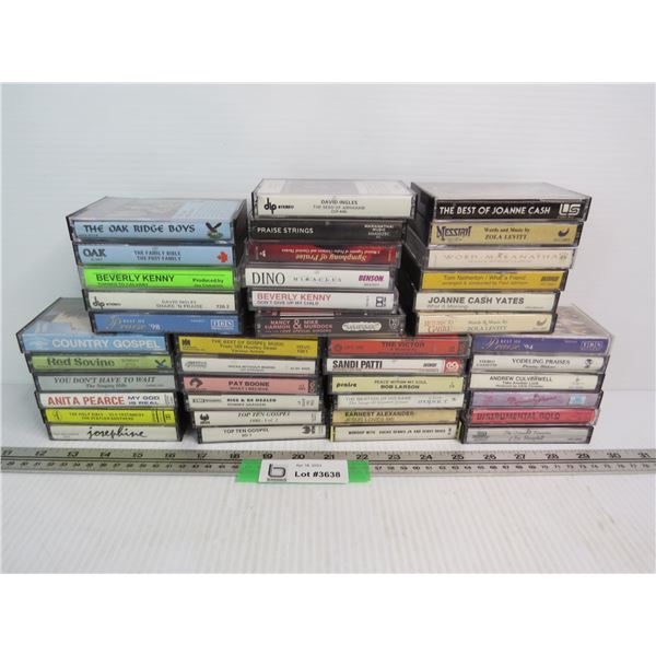 40 Assorted Cassette Tapes Country Gospel Instrumental