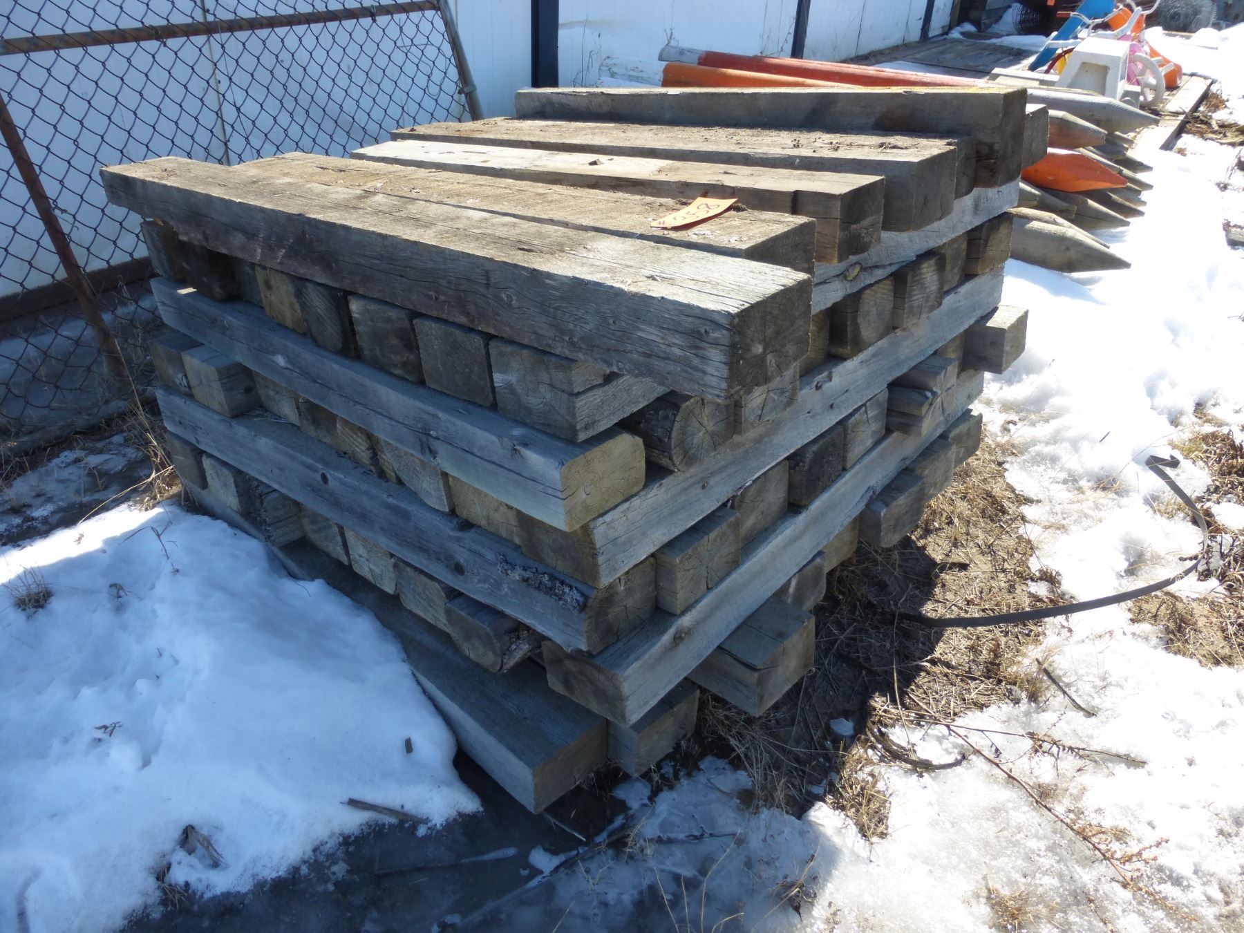 Approx. 50- 4x6 various length wood blocking pipeline skids