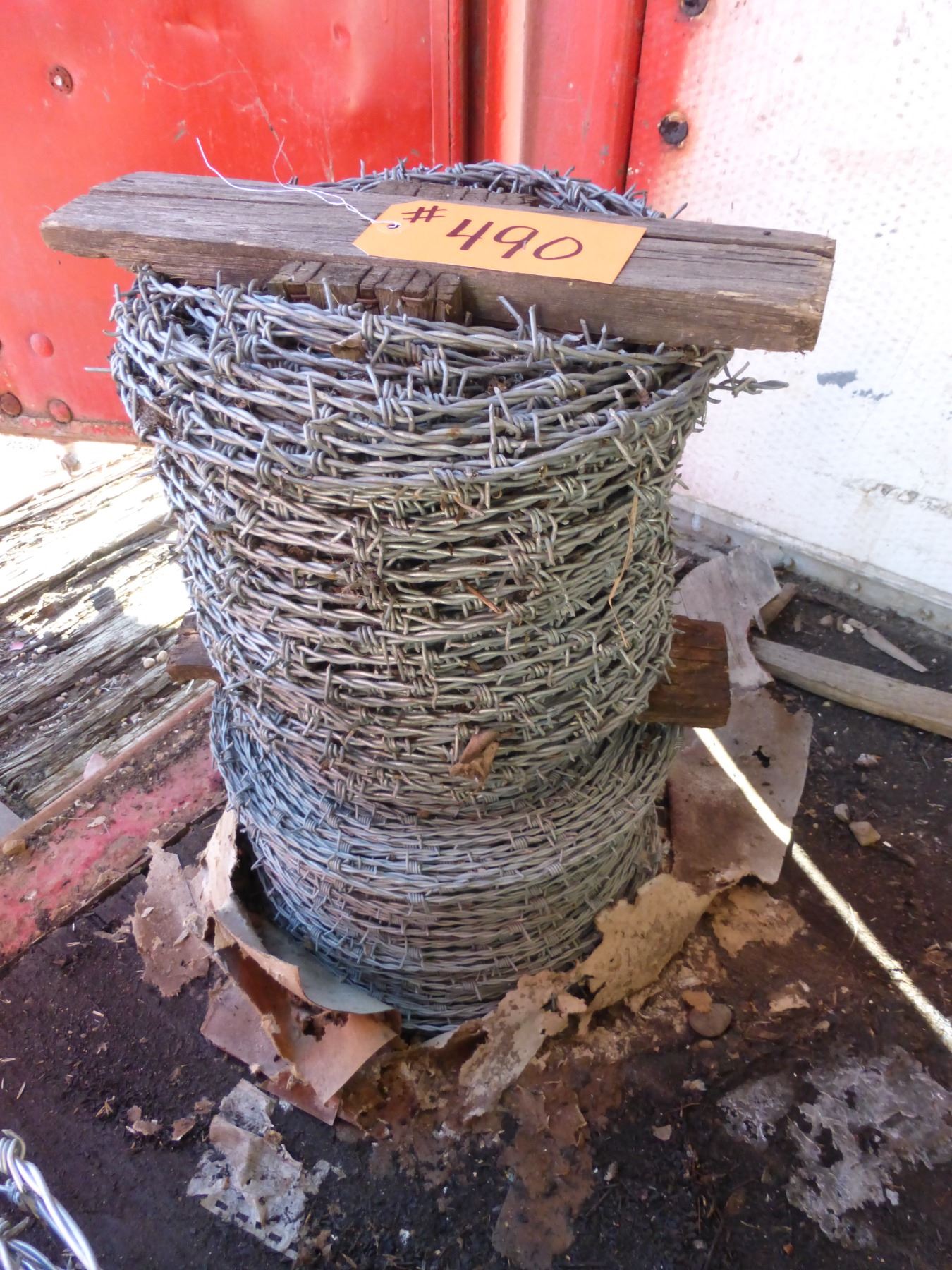 2- Rolls of new barbed wire