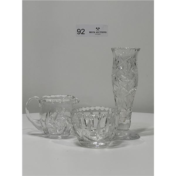 Assorted Small Pinwheel Crystal Items Beck Auctions Inc