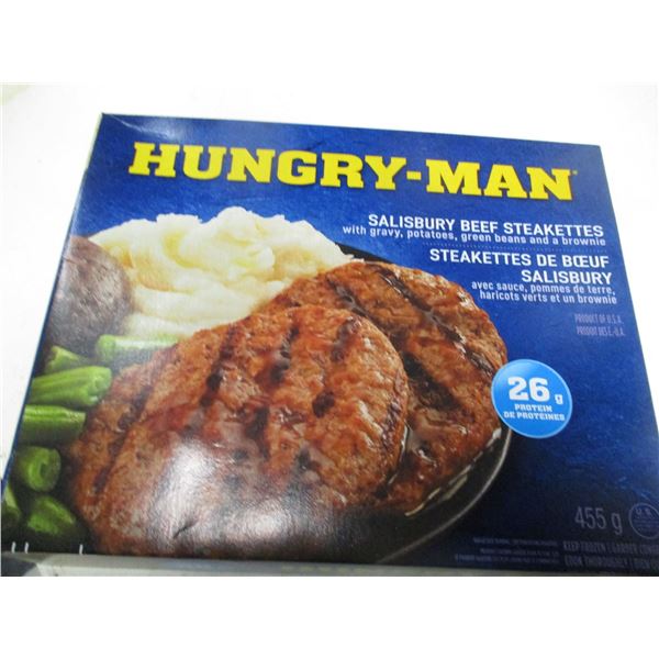 HUNGRY MAN BEEF STEAKETTES DINNER (455 G)
