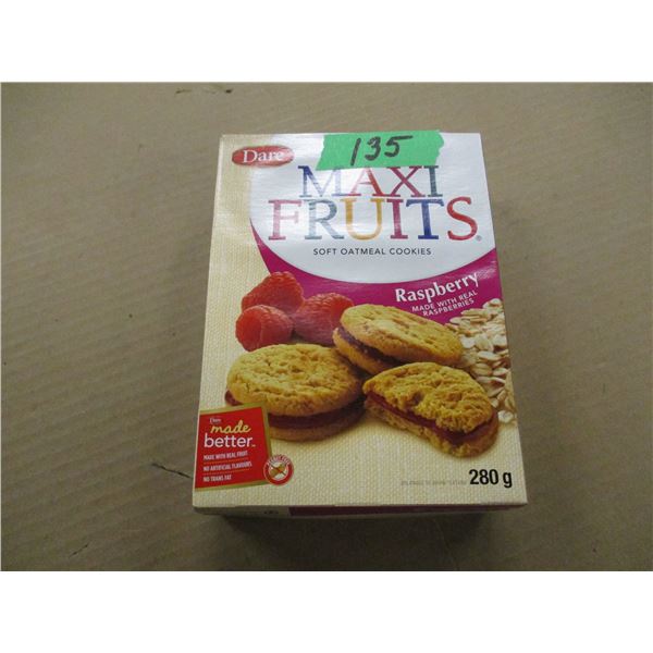 FREIGHT DAMAGE (AS IS): MAXI FRUITS RASPBERRY COOKIES (280 G) - PER BOX