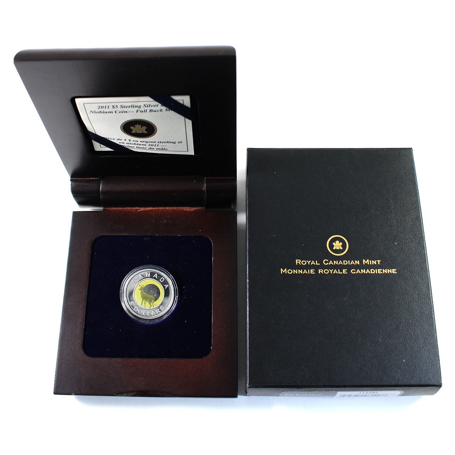 2011 Canada $5 Full Moons of the Algonquin - Full Buck Moon Sterling ...