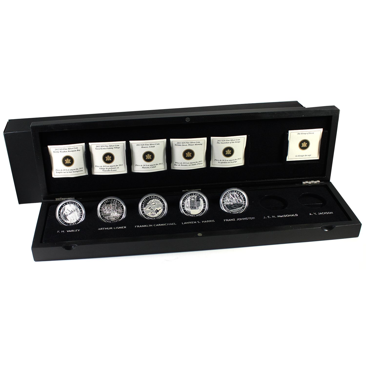 2012-2013 Canada $20 Group Of Seven 7-coin set in Deluxe Case. Missing ...
