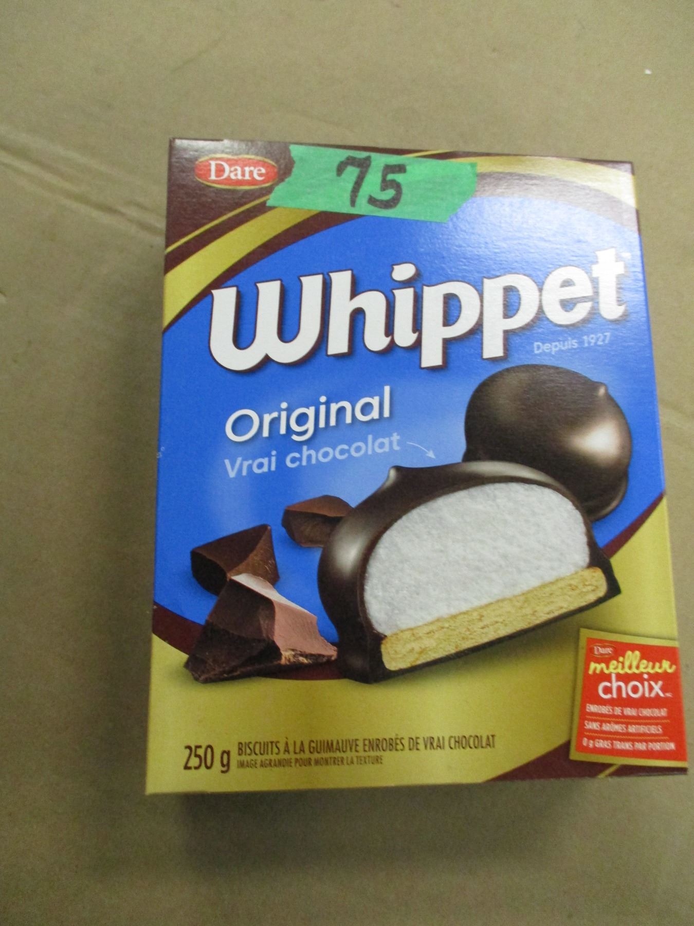 SHELF PULLS (AS IS): DARE ORIGINAL WHIPPET COOKIES (250 G)