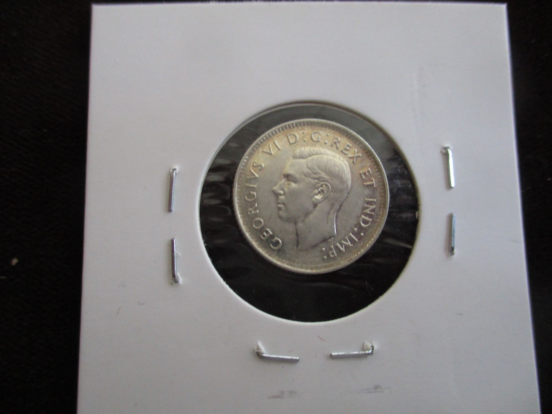 1947 AU MAPLE LEAF KING GEORGE VI SILVER DIME