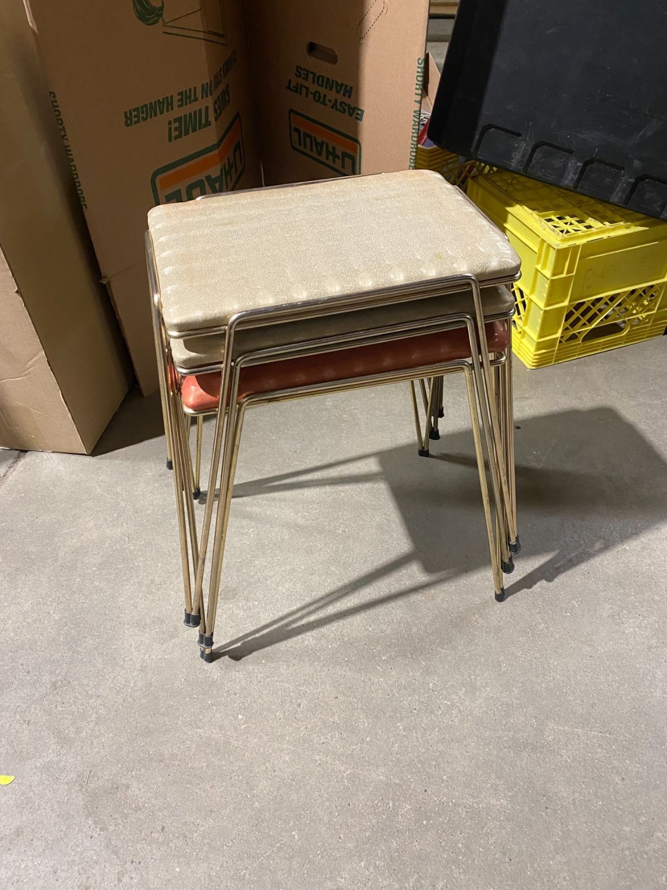 Vintage stacking stools