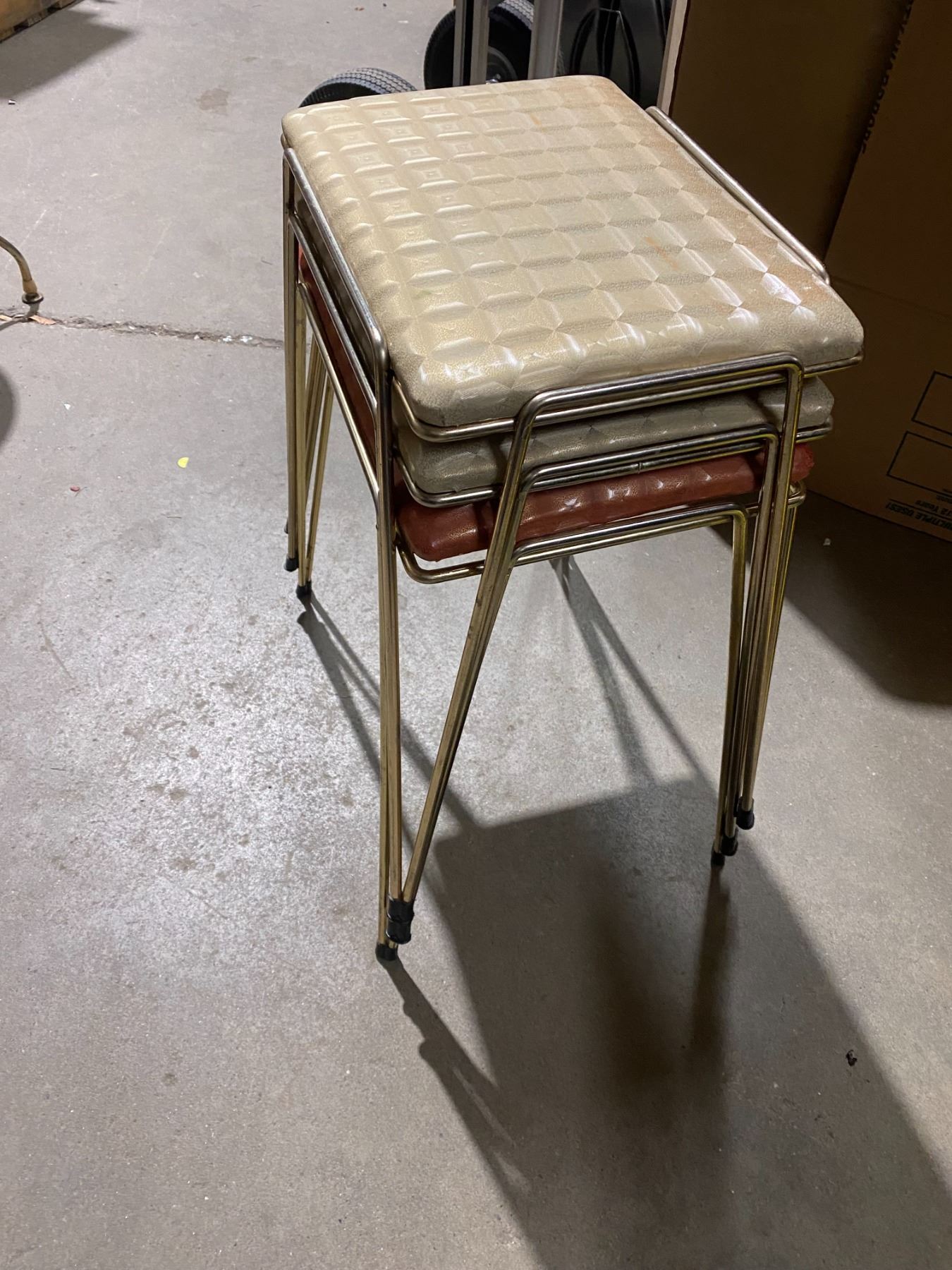 Vintage stacking stools