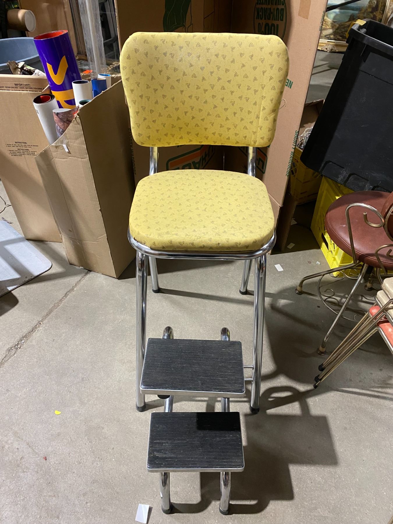 Vintage step stool chair