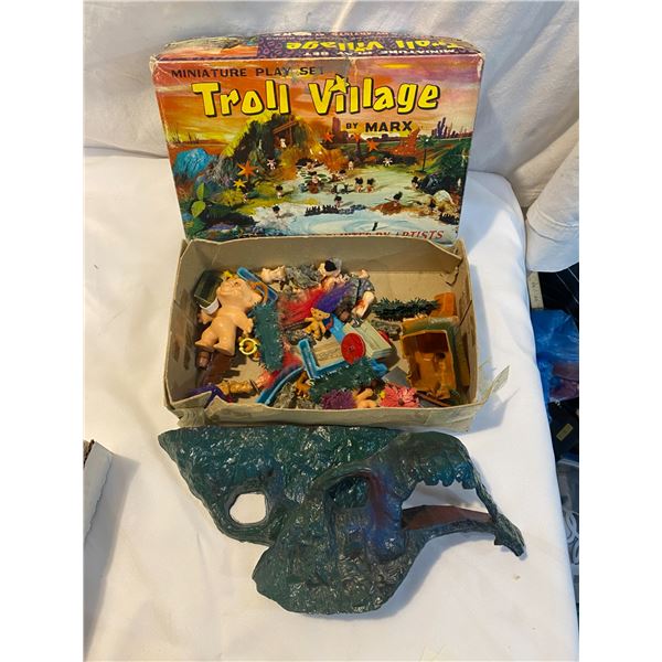 Miniature play set troll village by Marx