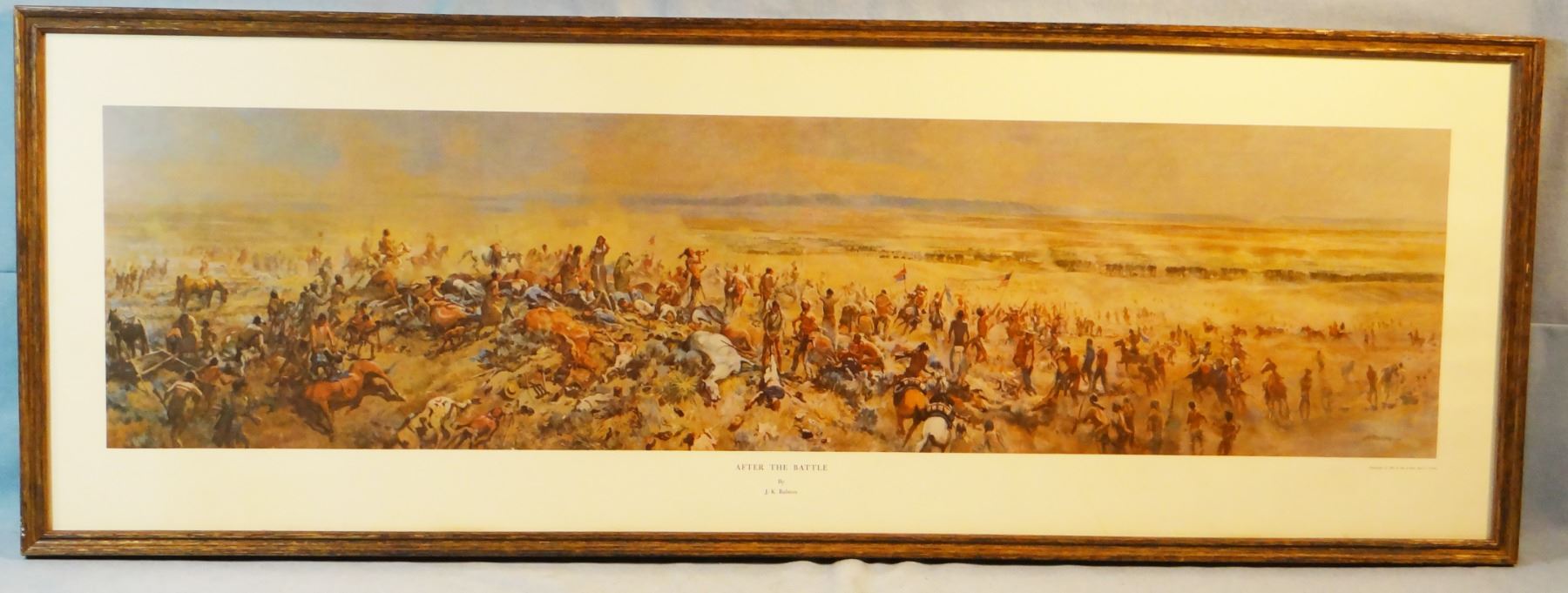 Ralston, J. K. framed print, After The Battle (Little Big Horn), 15" h ...