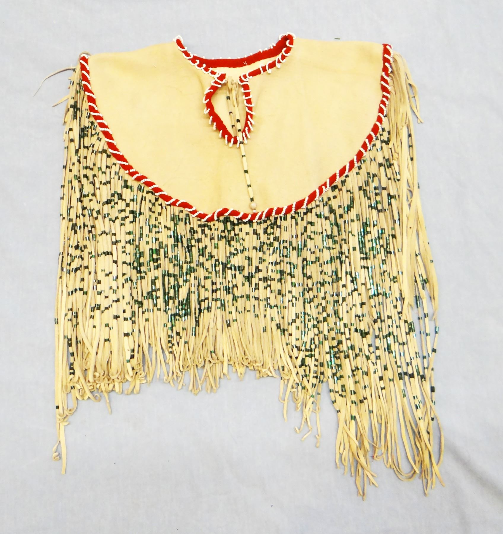 Fancy buckskin beaded women's overlay