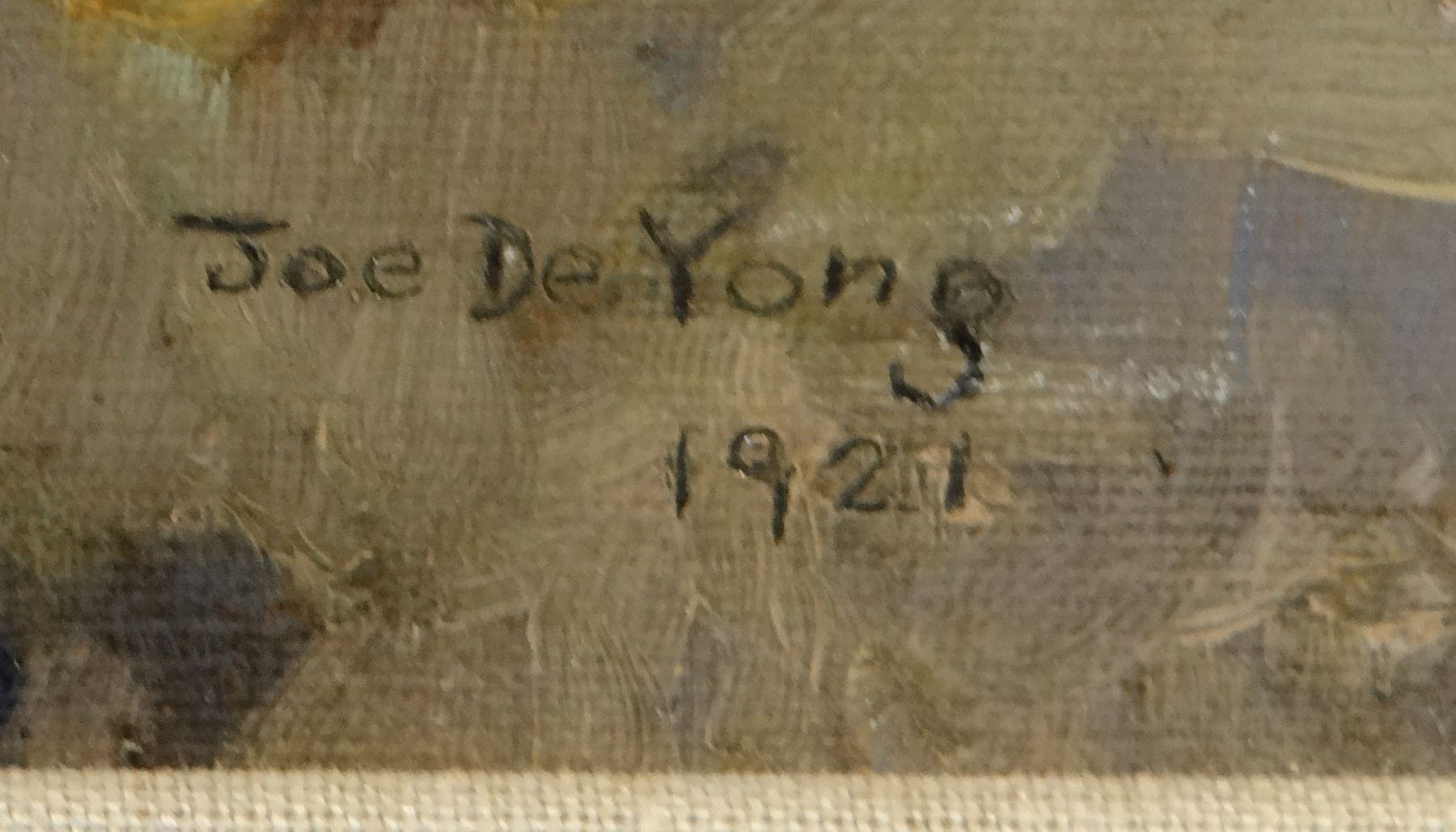 DeYoung, Joe oil on canvas, Bronco Buster, 1921, 11" x 15",