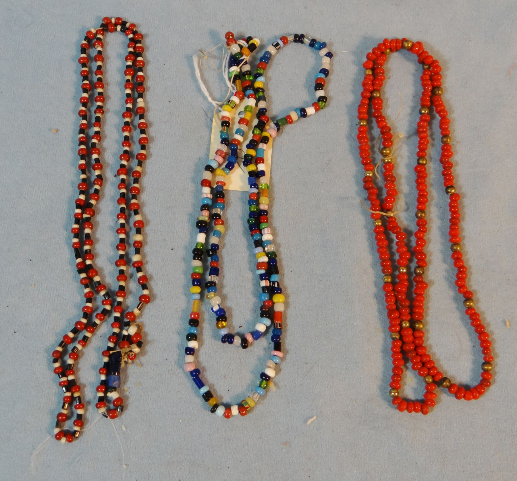 (3) strands of very old trade beads