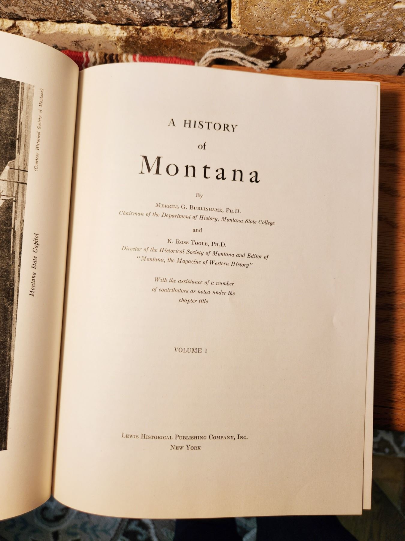 Burlingame & Toole, A History of Montana, 3 vol. Montana history set by ...
