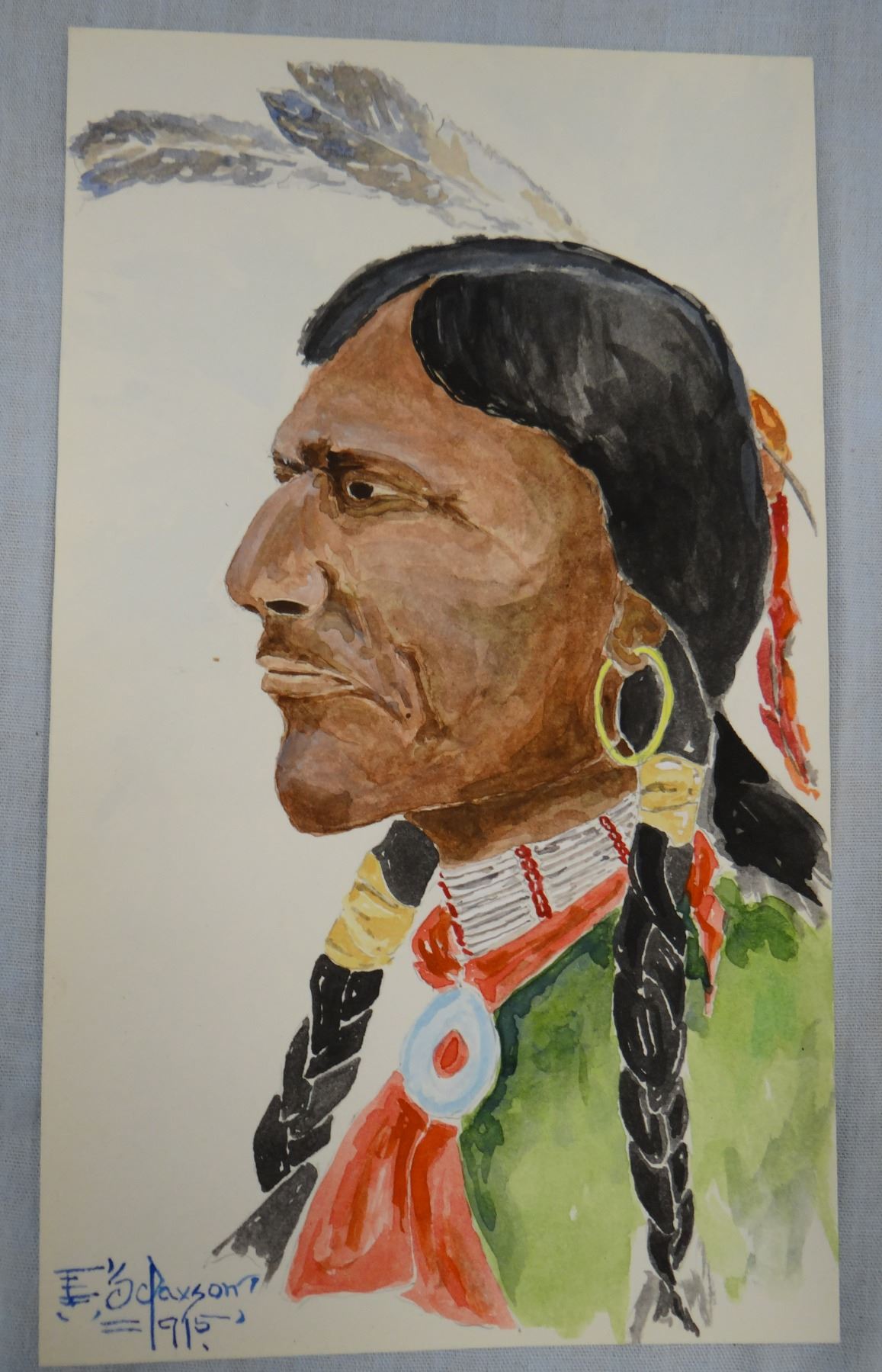 Paxson, E. S. (1852-1919) watercolor, Untitled, 8½" x 6"